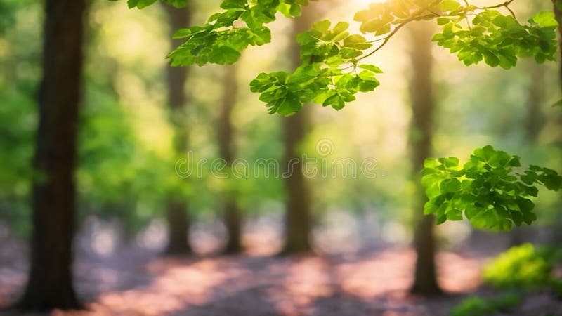 Sun Rays through the Trees in the Park. Selective Focus Stock Video ...