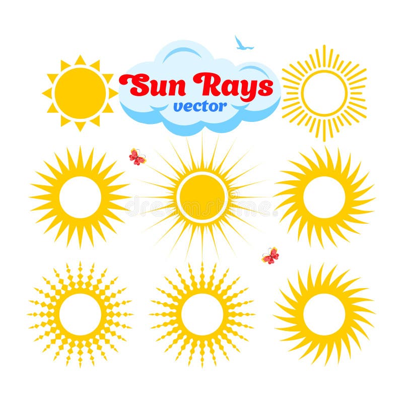 Sun Rays variant stock vector. Illustration of summer - 149637858