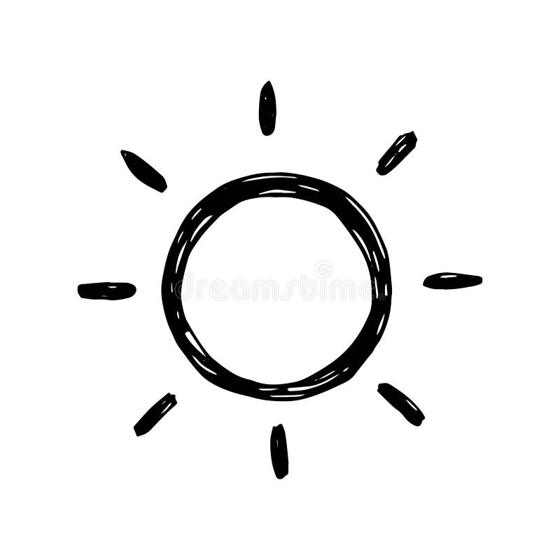 Black White Sun Rays Drawing Vector Stock Illustrations – 2,524 Black ...