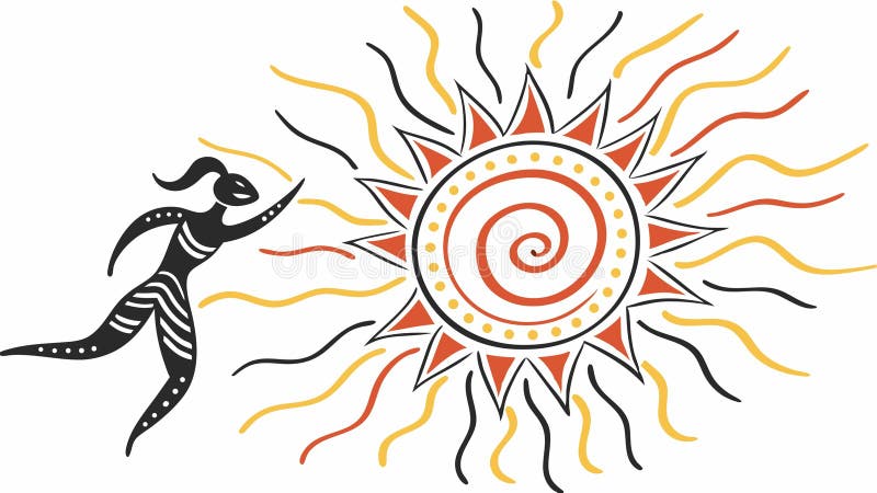 Sun with Rays and Wave Beach Summer Vector, Vector Design Generative AI ...