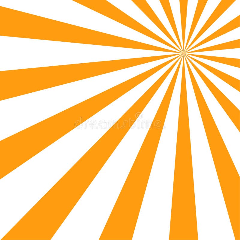 Sun Rays with White and Orange Color. Vector Illustration. Stock Image ...