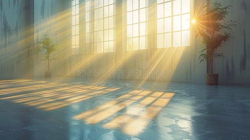 Sun Rays through Window.Morning Glow Stock Image - Image of design ...