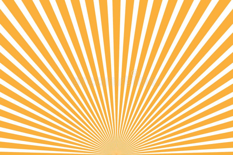 Sun Rays, Light Rays Linear Drawing on White Background Stock ...