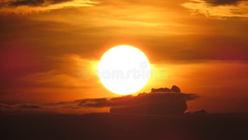 Sun, the Red Fire at Mid Day, Shines Terribly Stock Photo - Image of ...