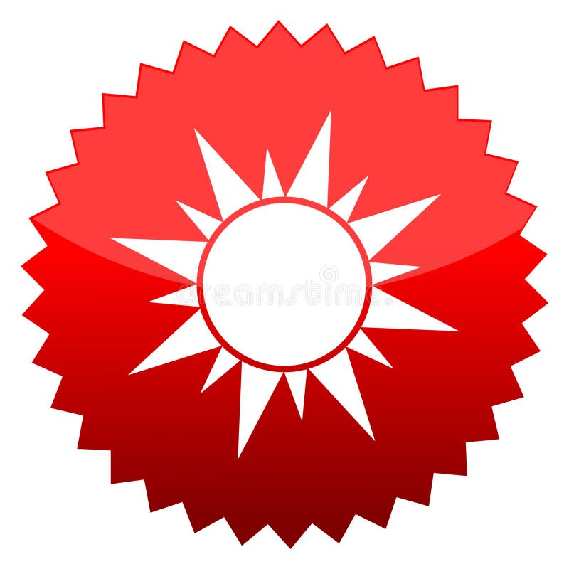 Sun, Red sun sign stock illustration. Illustration of icon - 94340284