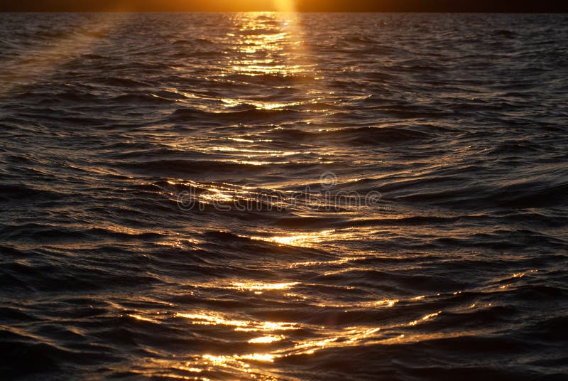 The Sun is Reflected in the Waves of the Sea, the Texture of the Waves ...