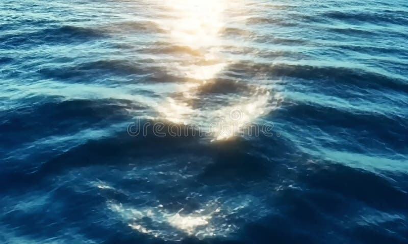 Sun Reflecting on Rippling Ocean Waves Stock Footage - Video of ...