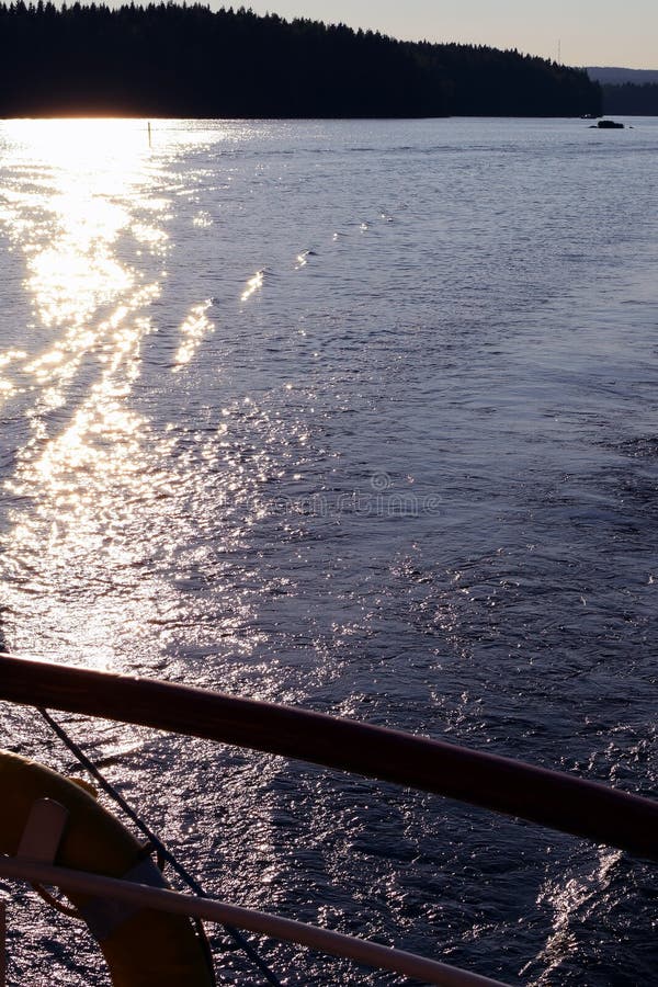 Sun Reflection on the Lake Surface Stock Photo - Image of sunlight ...