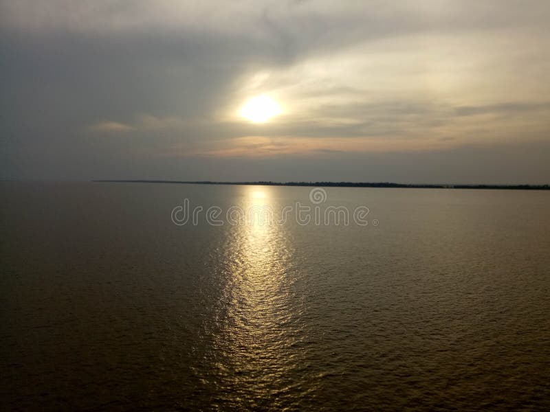 Sun Reflection on the Ocean Stock Photo - Image of reflection ...