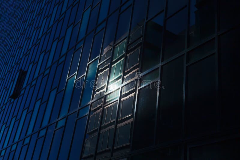 Sun Reflection in the Skyscraper Stock Image - Image of facade ...