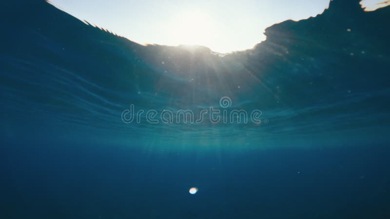 Sun Reflection Underwater in the Ocean Stock Video - Video of undersea ...