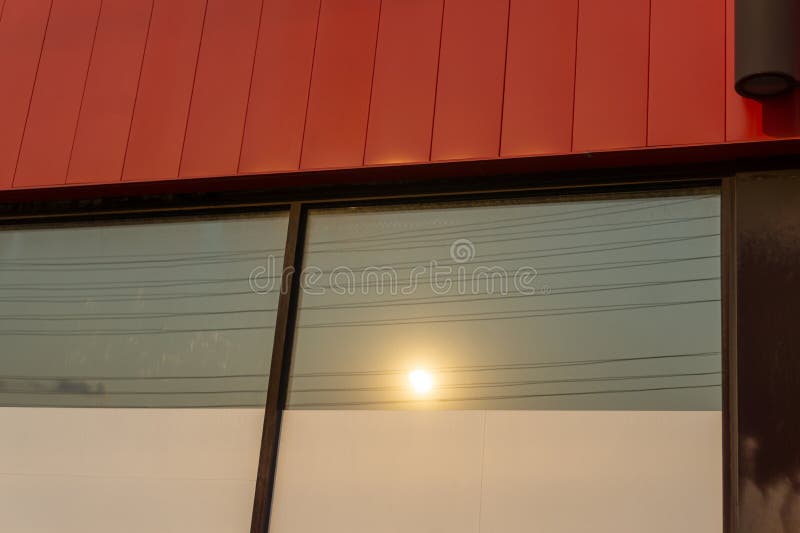 Sun Reflection from the Window of a Building Stock Image - Image of ...