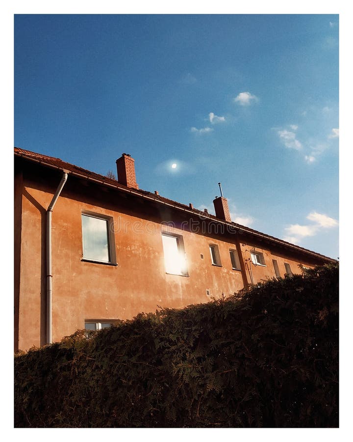 Sun reflection in a window stock photo. Image of window - 143732300