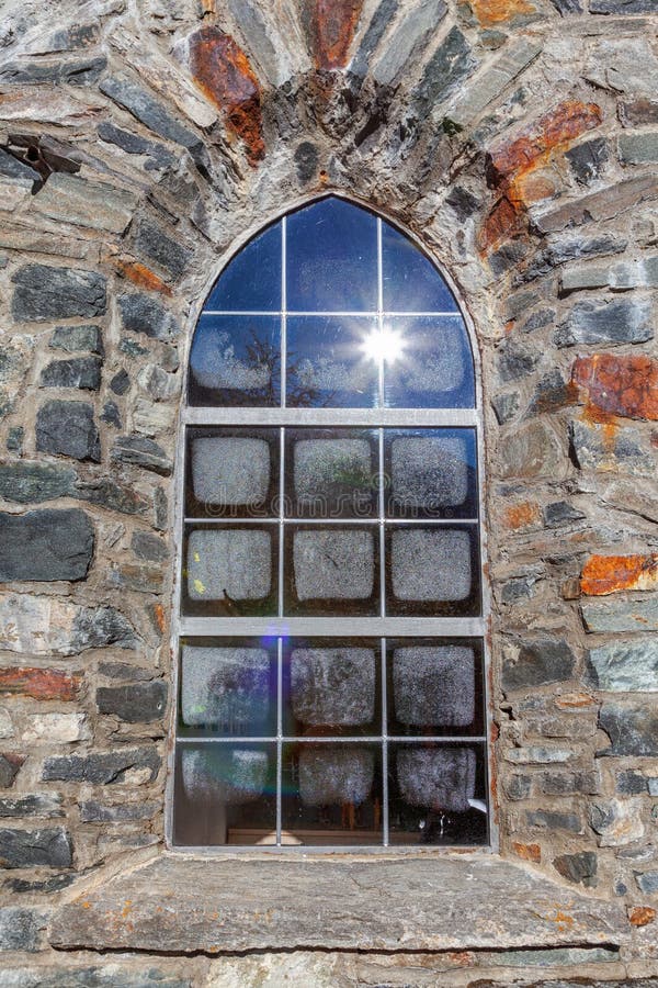 Sun Reflection in a Church Window Stock Photo - Image of idyllic ...