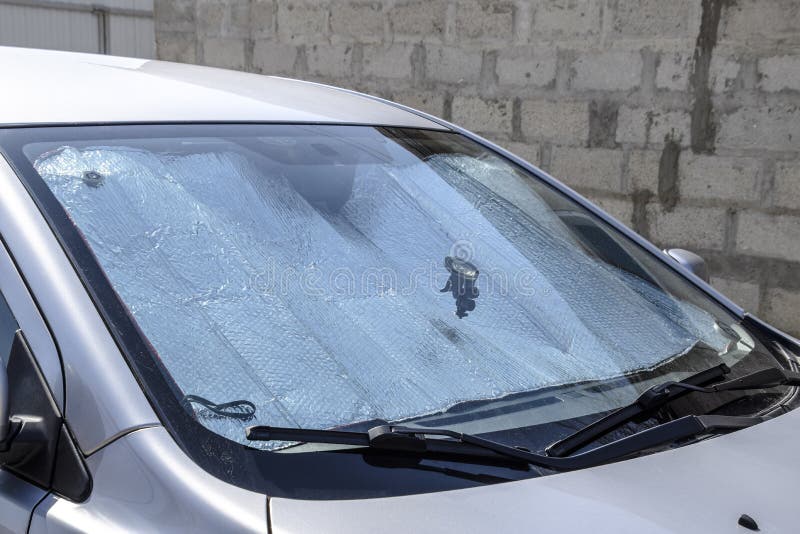 Sun Reflector Windscreen. Protection of the Car Panel from Direct ...