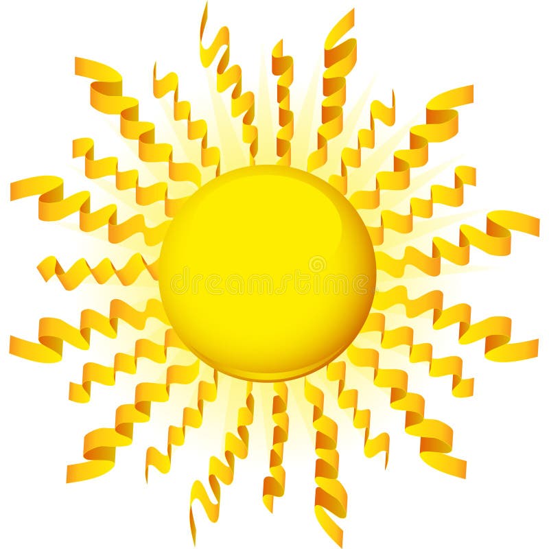 Sun Ribbon stock vector. Illustration of graphic, sunburn - 9584947