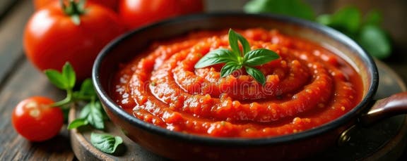 Sun Ripened Tomatoes Simmered into Rich Paste, Thick, Texture Stock ...