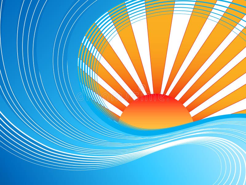 Sun rise stock vector. Illustration of bakery, background - 10441804