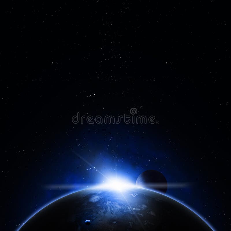 Blue solar eclipse stock illustration. Illustration of solar - 160731618