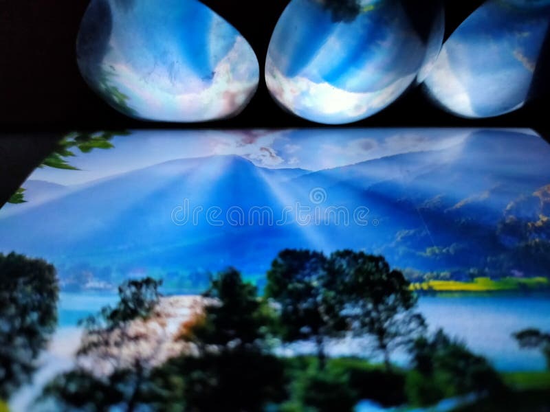 Sun Rise at the Hill S with Beautiful Nature Stock Photo - Image of ...