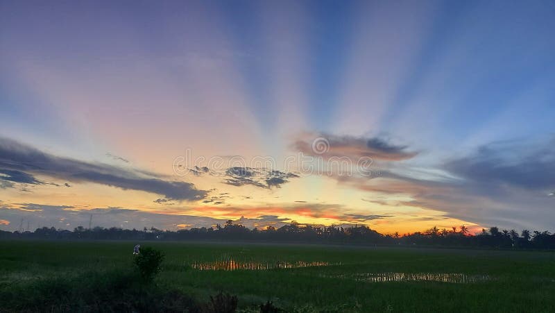 Sun Rise landscape stock image. Image of nature, dawn - 222577349