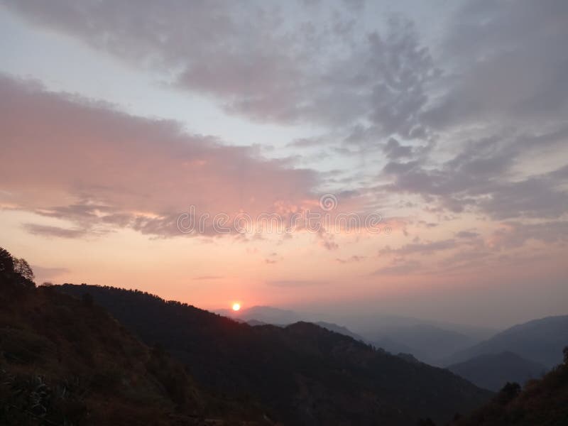 Sun Rise Morning View Nainital Stock Image - Image of nainital, view ...