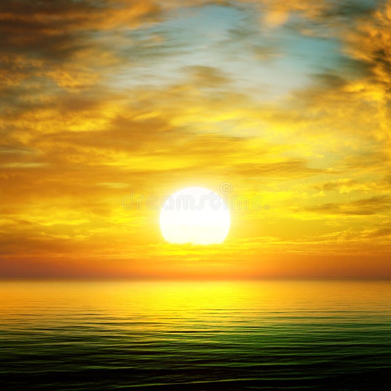 Sunrise over the sea stock image. Image of atmosphere - 29967727