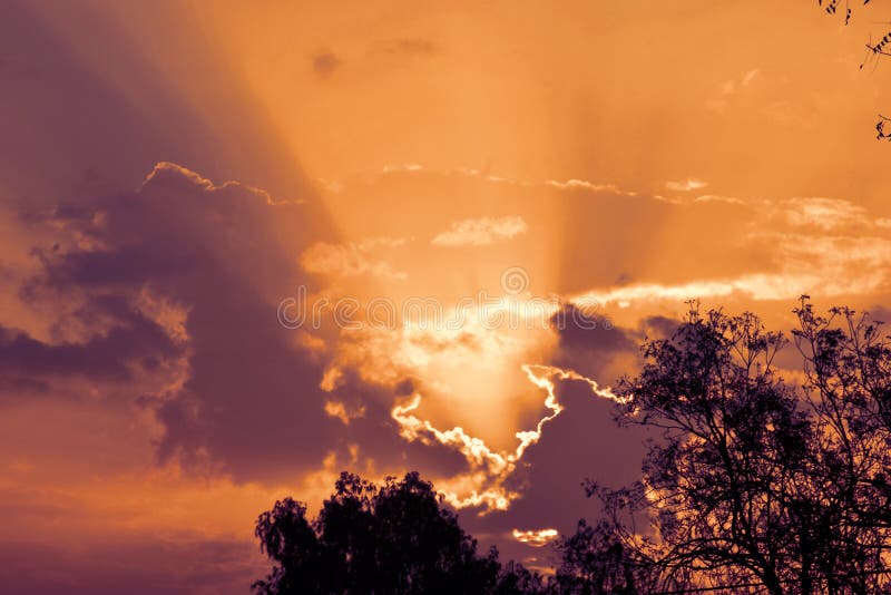 Sun Rise and Sun Set Background Stock Image - Image of golden ...