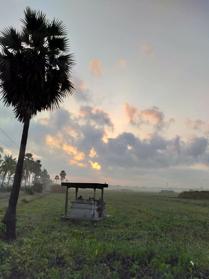 SUN RISE in VILLAGE stock image. Image of village, nice - 140435559