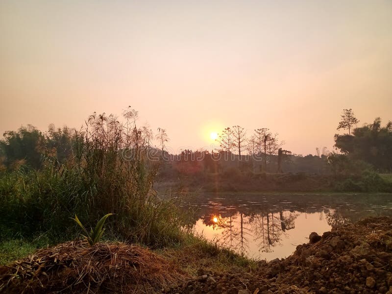 Sun rise @ Wang river side stock photo. Image of wang - 209248078
