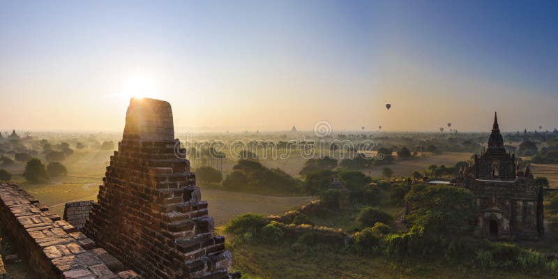 Sun Rises in Bagan, Myanmar Stock Image - Image of bagan, morning: 36722693