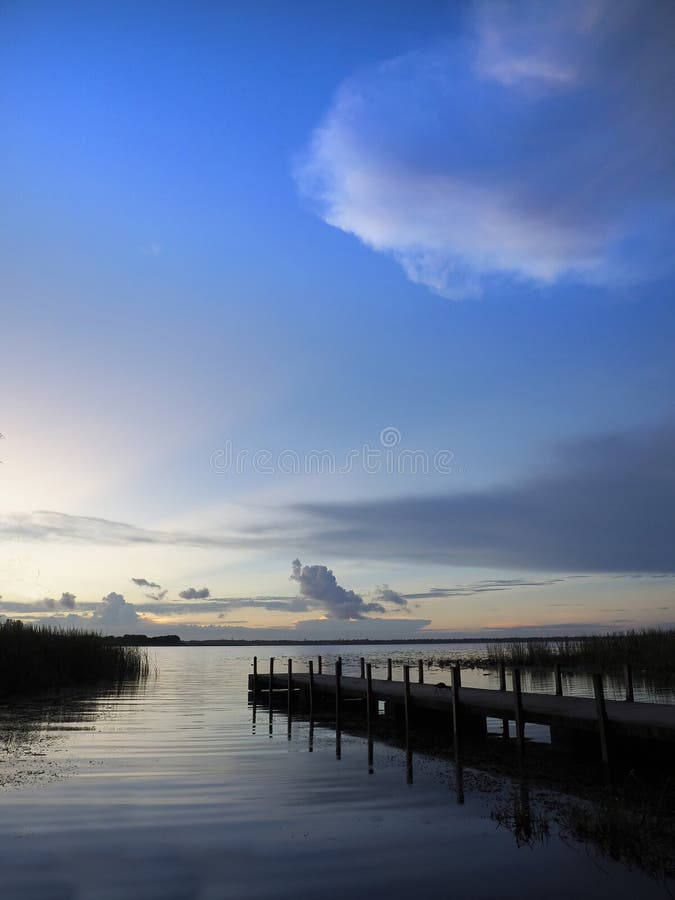 The Sun Rises on a Beautiful Florida Lake Stock Image - Image of reeds ...