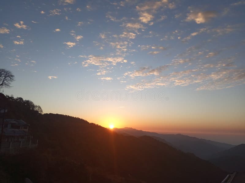 Sun Rises Good Morning India Stock Image - Image of good, morning ...