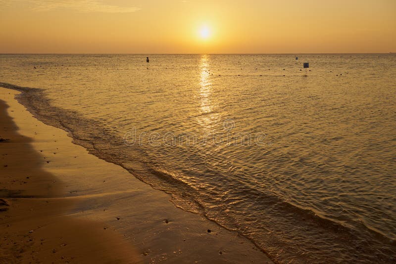 The Sun Rises Over the Red Sea at Dawn. Stock Image - Image of dawn ...