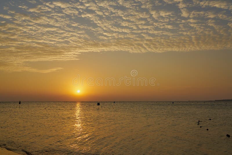 The Sun Rises Over the Red Sea at Dawn. Stock Image - Image of coast ...