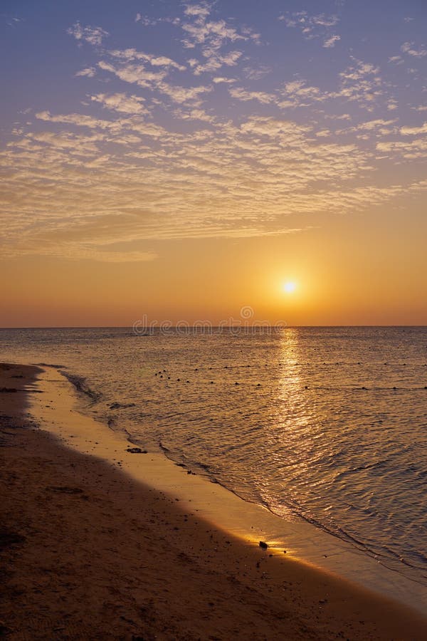 The Sun Rises Over the Red Sea at Dawn. Stock Image - Image of dusk ...