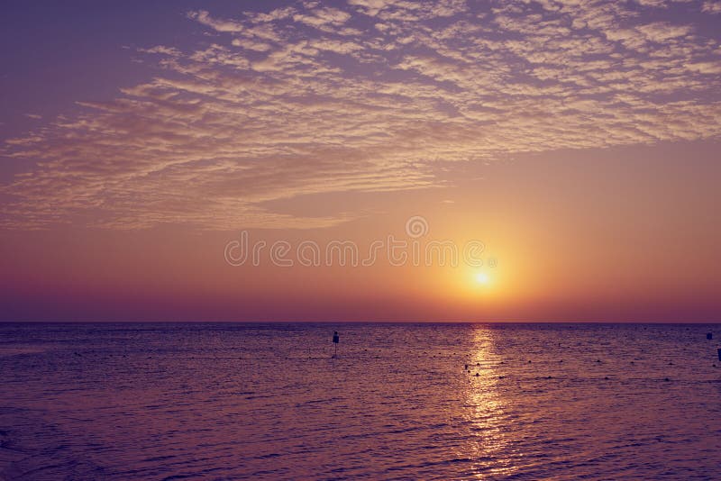 The Sun Rises Over the Red Sea at Dawn. Stock Photo - Image of outdoor ...