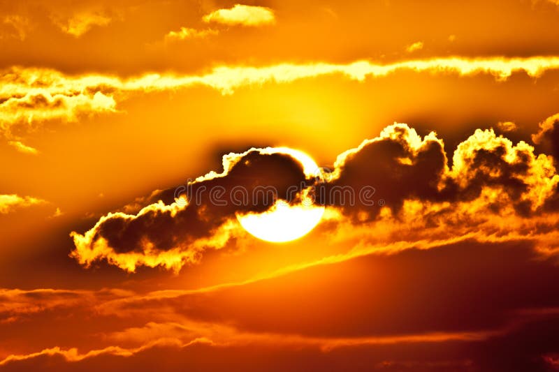 Sun Rising stock image. Image of sunbeam, outdoor, horizon - 19509433