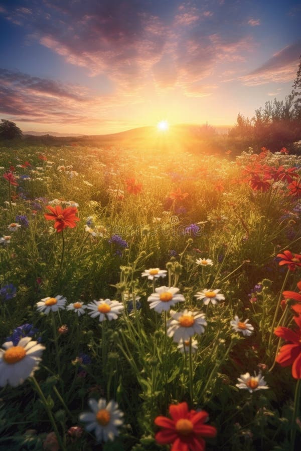 Flower Field Above Stock Illustrations – 589 Flower Field Above Stock ...