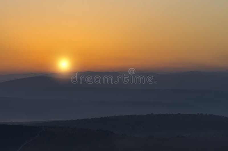 Sun Rising Above the Mountains Stock Image - Image of flower, land ...