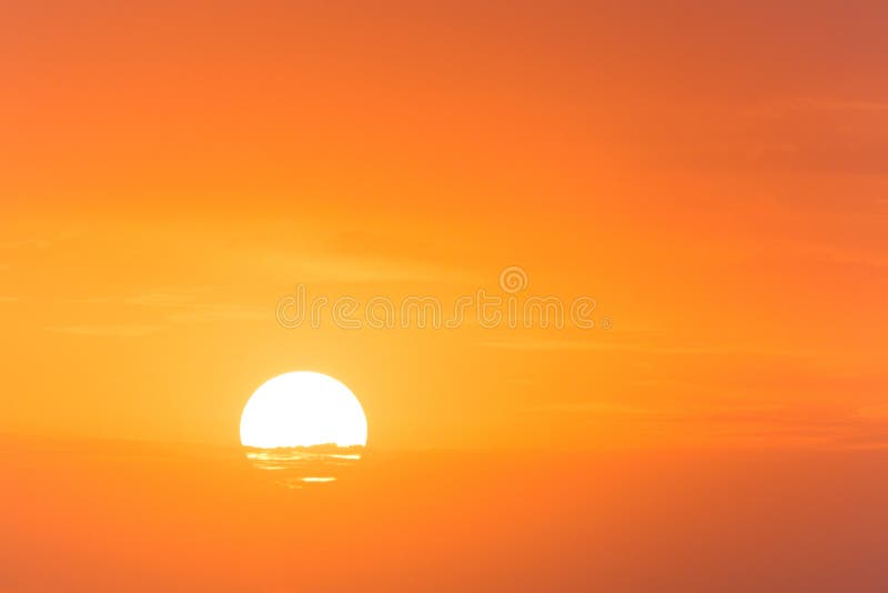 Sun Rising Behind Slight Clouds Stock Photo - Image of natural ...