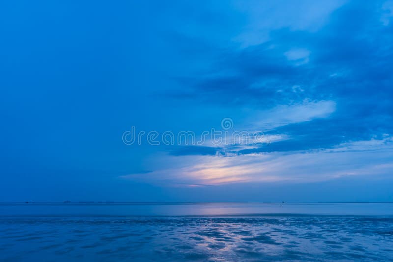 The Sun is Rising with Blue Sky Stock Photo - Image of yellow, rising ...