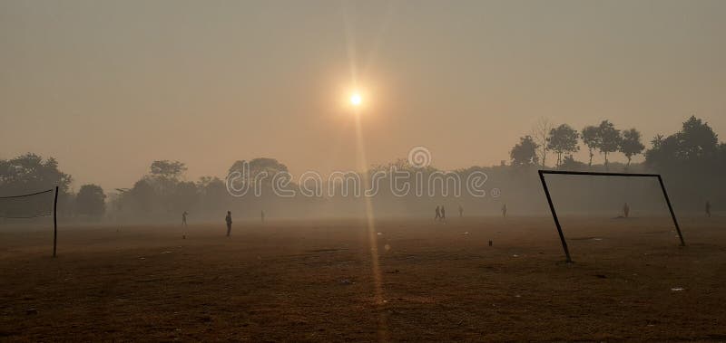 Sun rising in India stock image. Image of cloud, morning - 239268673