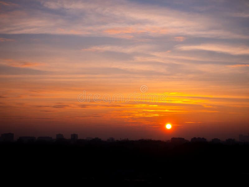 The Sun Rising Over the City Stock Image - Image of east, rising: 169387893