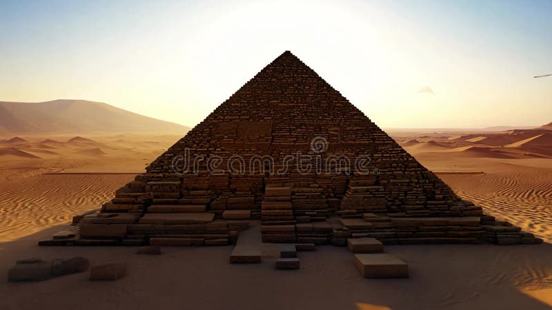 Sun Rising Over the Giza Pyramid Complex Stock Footage - Video of giza ...