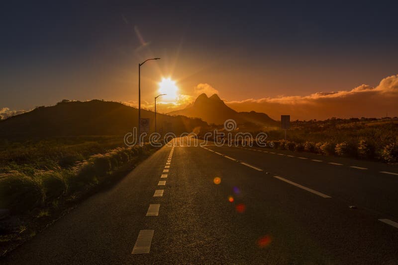 New highway in Mauritius stock photo. Image of cloud - 36896464