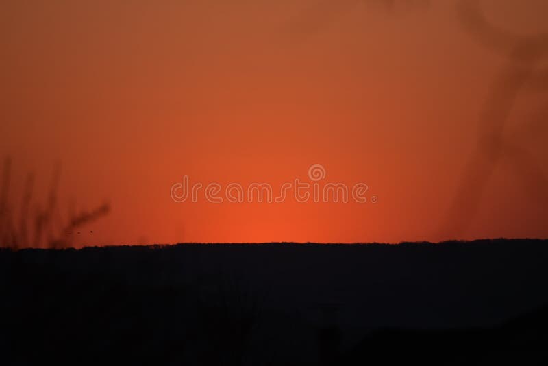 The Sun Rising Over the Hill Stock Image - Image of environment, heat ...