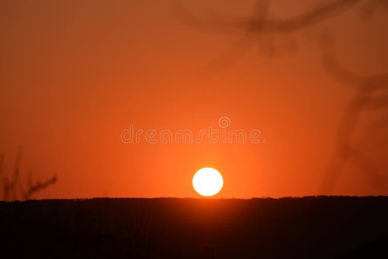 The Sun Rising Over the Hill Stock Photo - Image of dawn, hill: 194560626