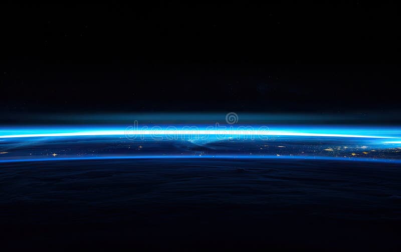 The Sun is Rising Over the Planet Earth in Outer Space Stock Image ...