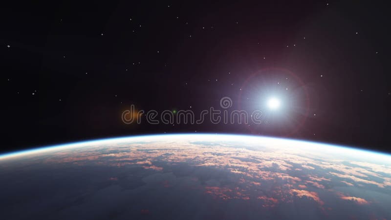 The Sun Rising Over Planet Earth Stock Footage - Video of animation ...